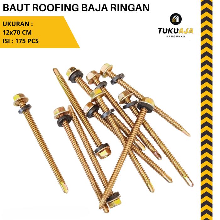 Jual SELF DRILLING SCREW SDS /BAUT ROOFING SCREW BAJA RINGAN 12x70 ...