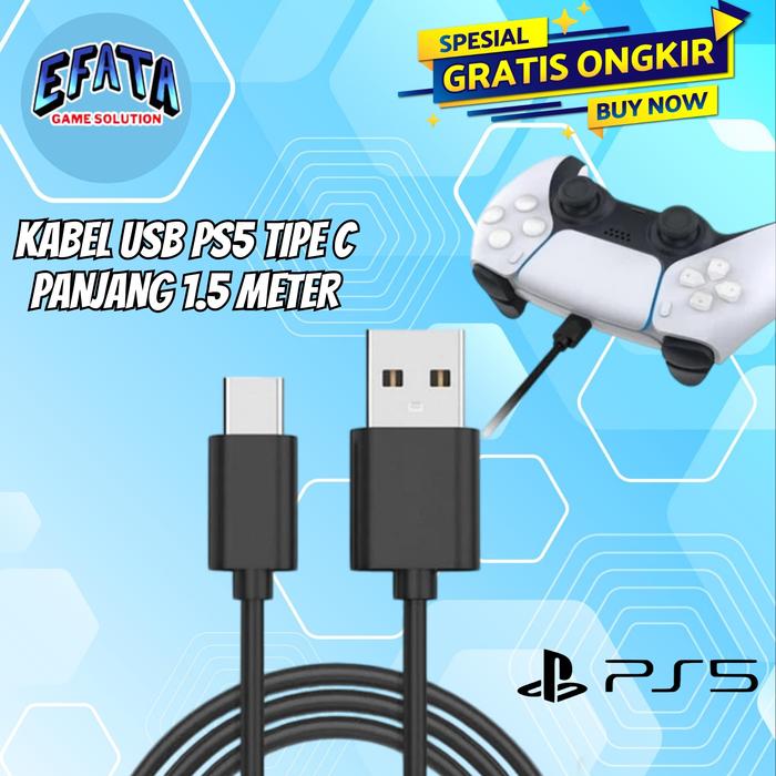 Jual PS5 DUALSENSE USB TYPE C CABLE ORIGINAL KABEL STIK STICK CHARGER ...