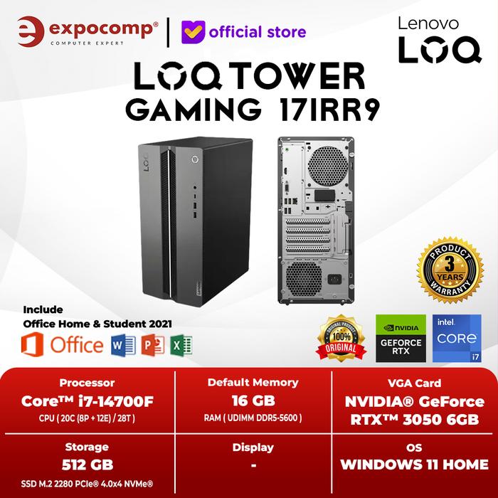 Promo LENOVO PC DESKTOP LOQ TOWER GAMING 17IRR9 2JID BLACK i7-14700F ...