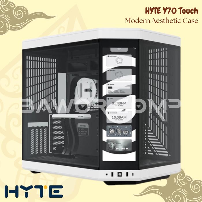 Jual HYTE Y70 Touch White Black / Panda Modern Aesthetic - Casing PC ...
