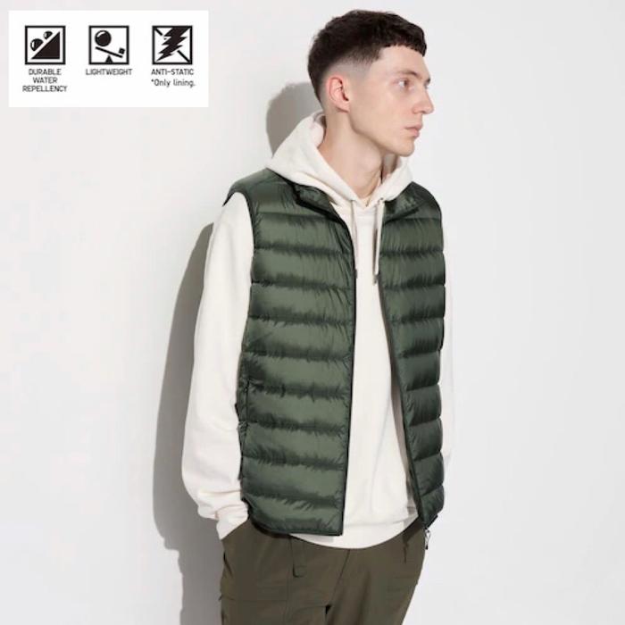 Jual UNIQLO Men Jaket Winter Rompi Pria Ultra Light Down Olive ...