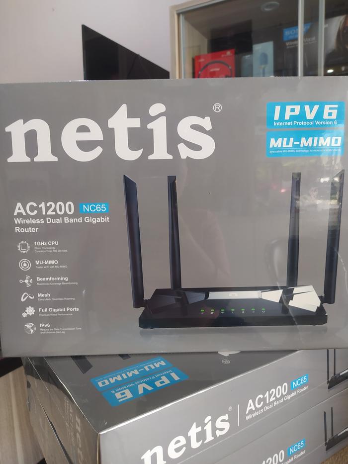 Jual NETIS WIRELESS DUAL BAND GIGABIT ROUTER NC65 AC1200 - Kota ...