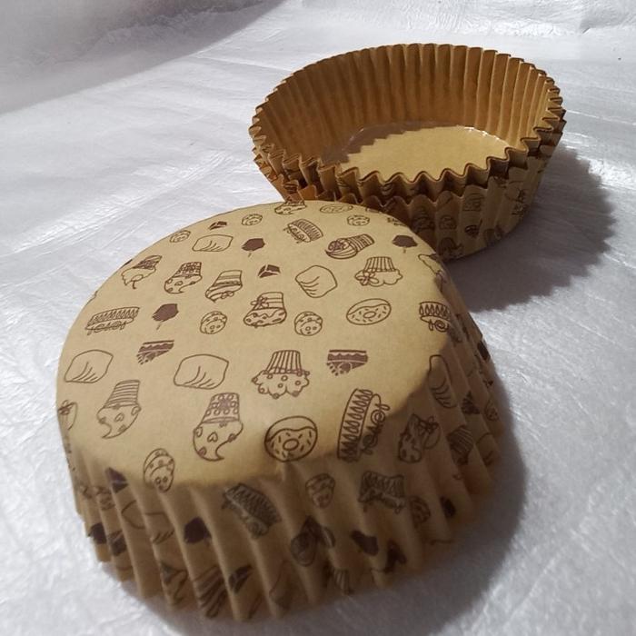 Jual Paper Cup Roti BULAT Cup Case Tatakan Kertas Roti Makanan ...