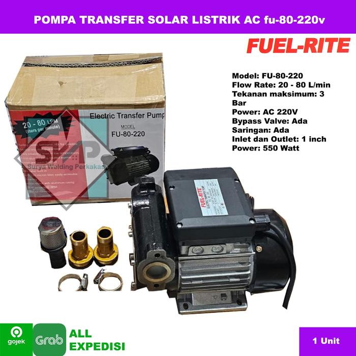 Jual FUELRITE pompa transfer solar listrik 220v fu-80-220v/fuel-rite ...