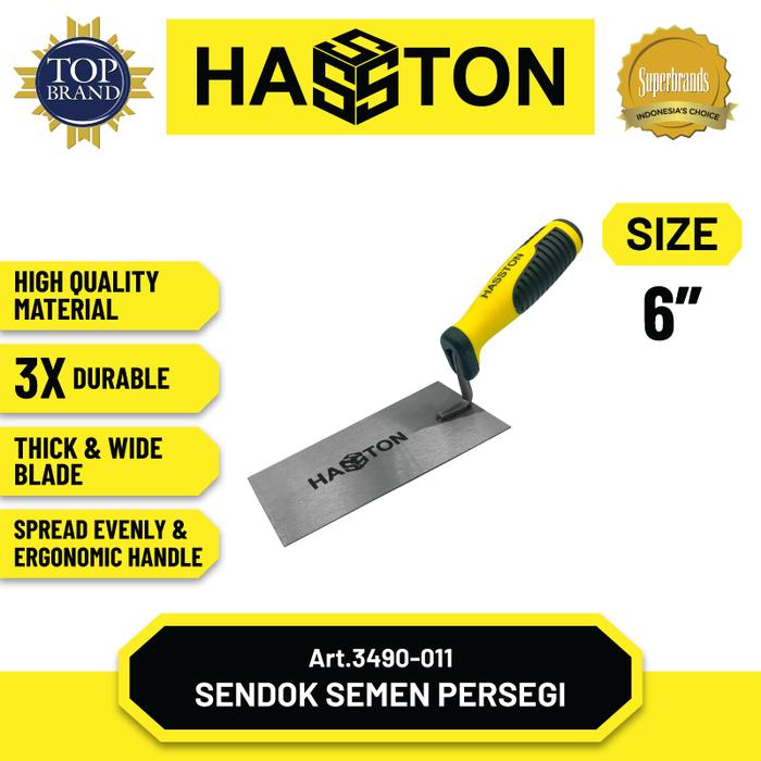 Promo Hasston Sendok Semen Lancip Gagang Karet / Cetok Semen (3490 ...