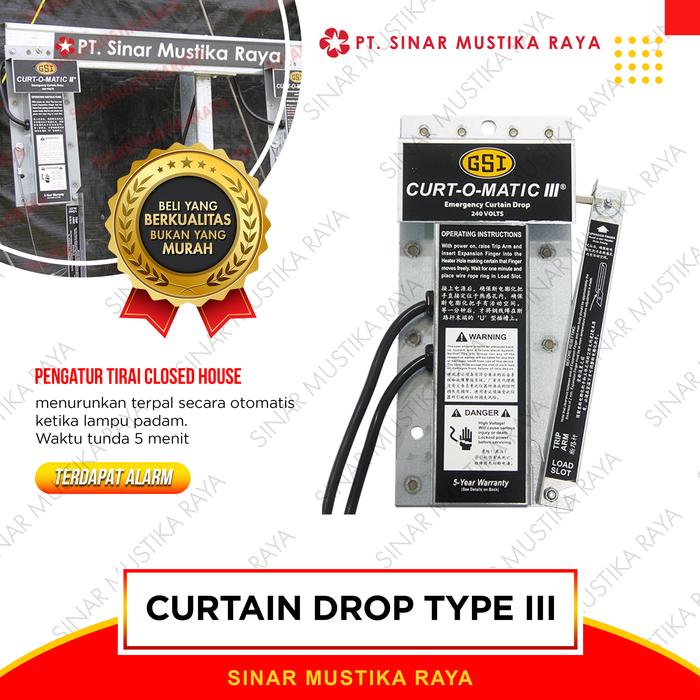 Promo Curtain Drop Type III Alarm Penurun Terpal Tirai Kandang Otomatis ...