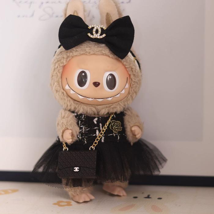 Jual Labubu Macaron Pop Mart - Baju Branded Senel Black Tutu Dress ...