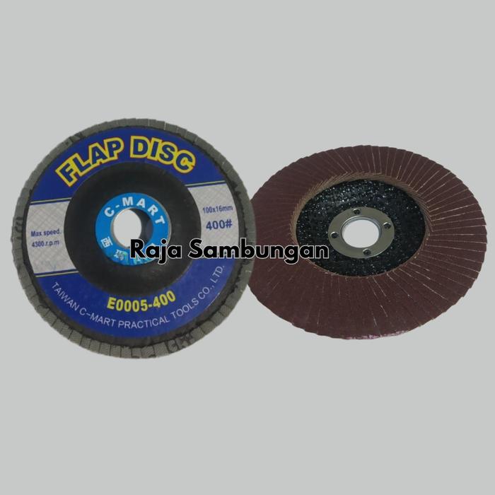 Jual Amplas Susun Grade Grit 400 Flap Disc Mata Gerinda 100 mm x 16 mm ...