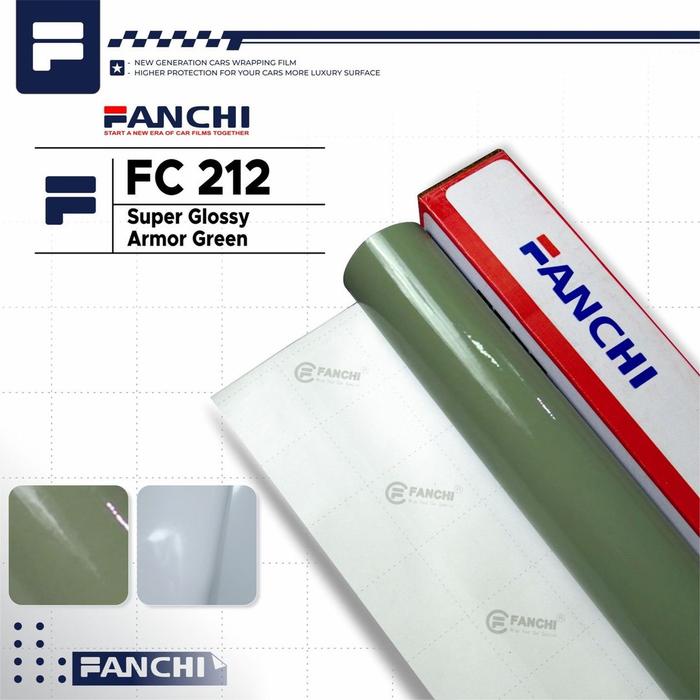 Jual Sticker Fanchi FC212 Super Gloss Glossy Armor Green Premium Wrap ...