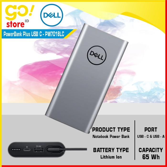 Jual Power Bank Dell Notebook Power Bank Plus USB-C 65W Laptop Power ...