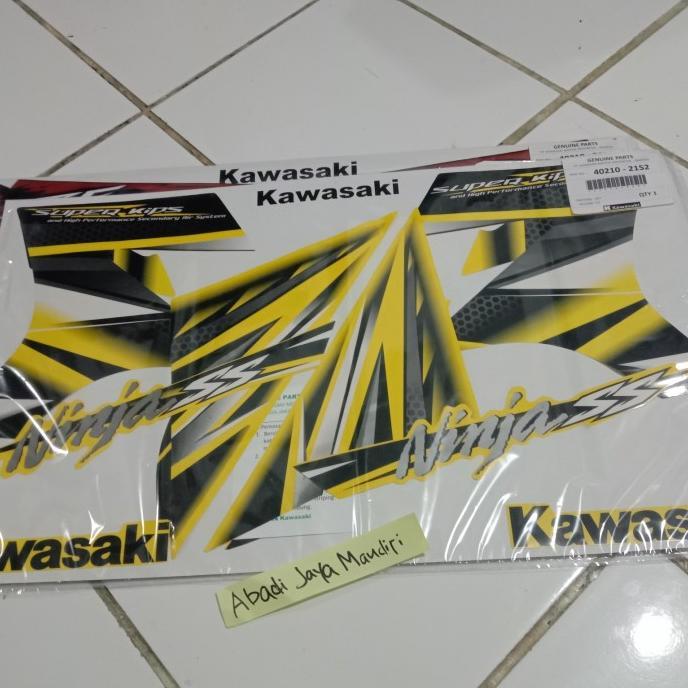 Jual Striping Lis Stiker Kawasaki Ninja Ss Kuning lemon 2013 asli ori ...