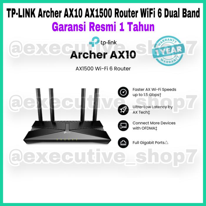 Jual TP-LINK Archer AX10 AX1500 Router WiFi 6 Dual Band - Garansi Resmi ...