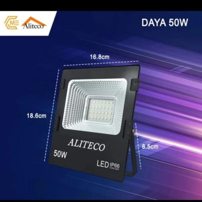 Jual ALITECO led sorot tembak jalan 50w 100w 200w 300w 500w garden taman pju flood spot light 50 ...
