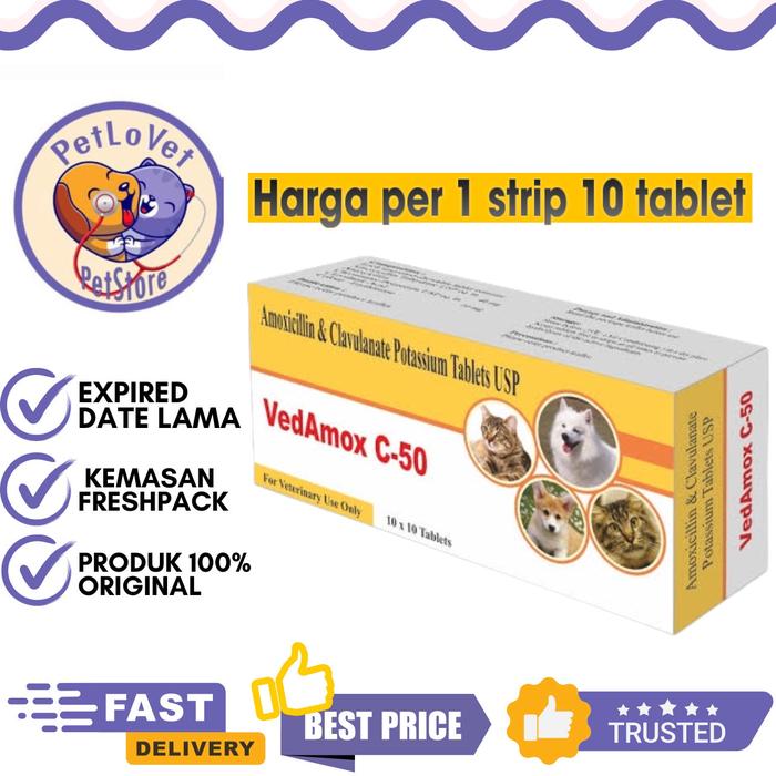 Jual Vedamox C-50 Untuk Infeksi Kulit/Periodontal/Pyoderma harga per ...