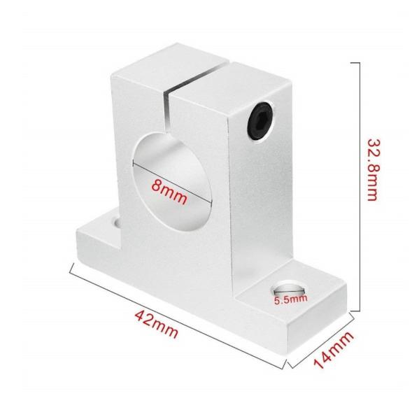Jual Aksesoris CNC Part Ukuran AS 8mm 8 mm Shaft Holder SK8 Linear ...