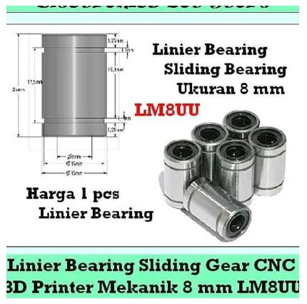Jual Aksesoris CNC Part Ukuran AS 8mm 8 mm Shaft Holder SK8 Linear ...