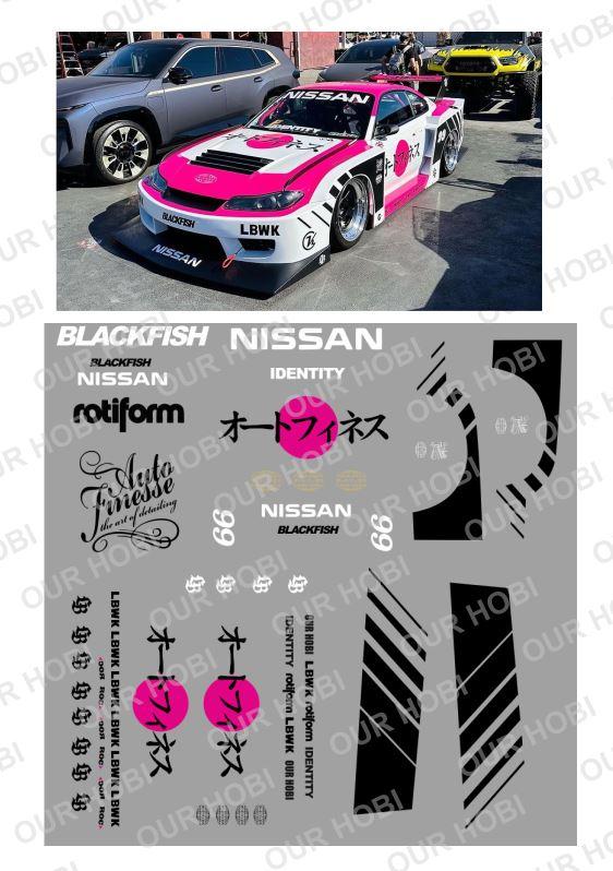 Jual Livery Decal RC Decal S15 LBWK Autofinesse Pink Waterslide ...
