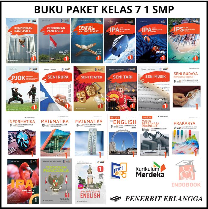 Jual BUKU PAKET KELAS 7 1 SMP KURIKULUM MERDEKA KUMER KURMER Penerbit Erlangga Mata Pelajaran ...