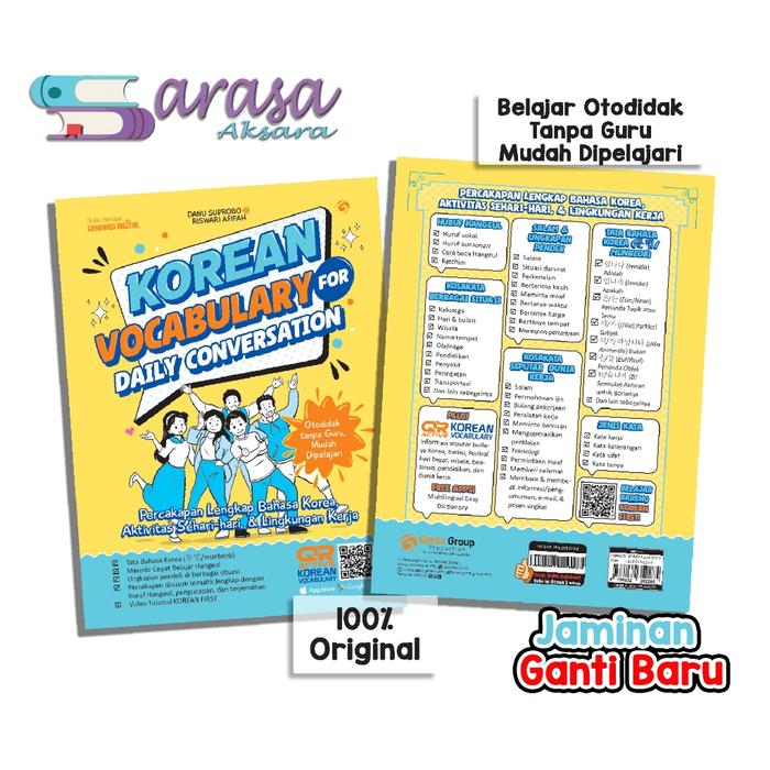 Jual BUKU SAKU BAHASA : KOSAKATA PERCAKAPAN SEHARI-HARI BAHASA KOREA - KOREAN VOCABULA - Kota ...