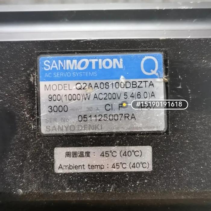 Jual SANYO DENKI MOTOR Q2AA08100DXS28 1000W AC200V 6.0A IP67 - Hitam ...