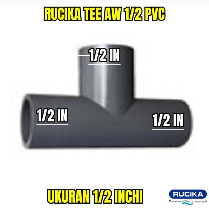 Jual Keni Fitting Pipa TEE AW Ukuran 1/2 Inchi PVC Paralon Saluran Air ...