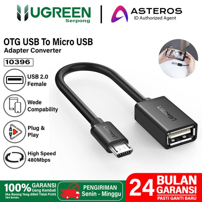 Jual UGREEN Kabel OTG Micro USB to USB 2.0 Female Adapter - Gatotkaca Electronics - Kota ...