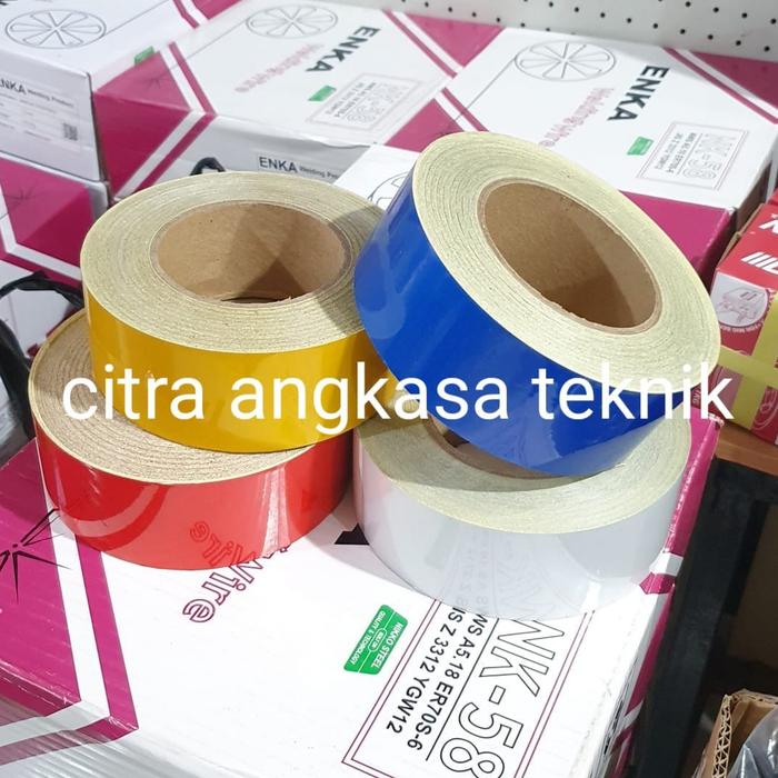 Jual stiker reflective 5cm x 45 meter model 3m /sticker reflector ...