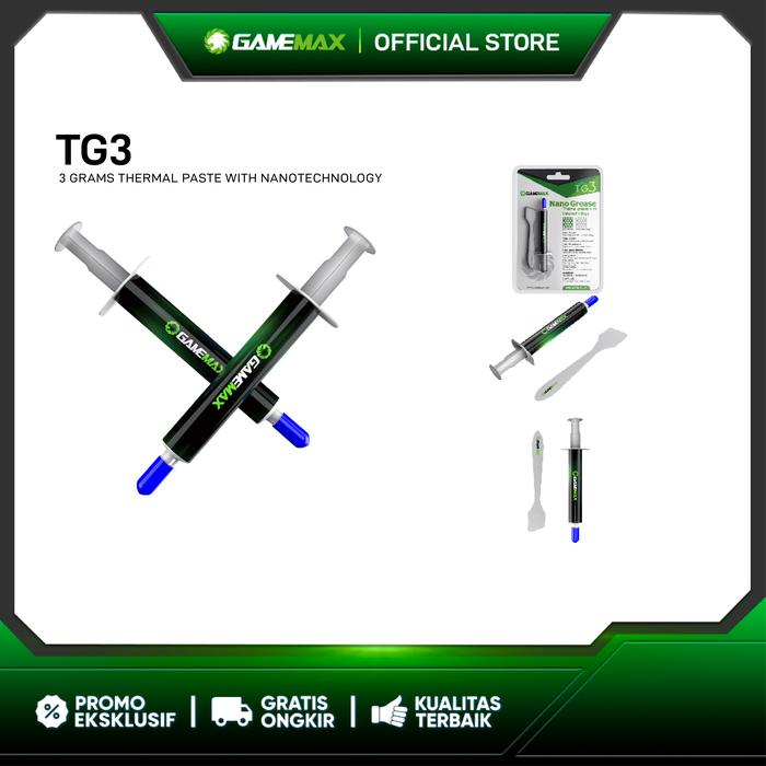 Promo GameMax TG3 Thermal Grease with Nano Technology / Thermal Paste - Jakarta Pusat - Gamemax ...
