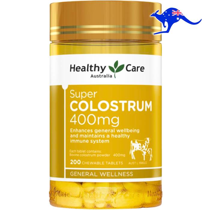 Jual Healthy Care Super Colostrum 400mg 200 Tablets Milk Powder Wagner ...