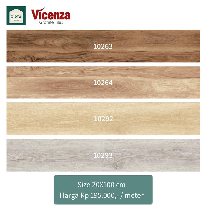 Vicenza Keramik Lantai Garasi Keramik Vicenza 20x100 Motif Kayu Parket