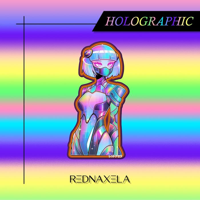 Jual Stiker Vinyl Hologram Future Girl Holographic Tech Suit Decorative ...