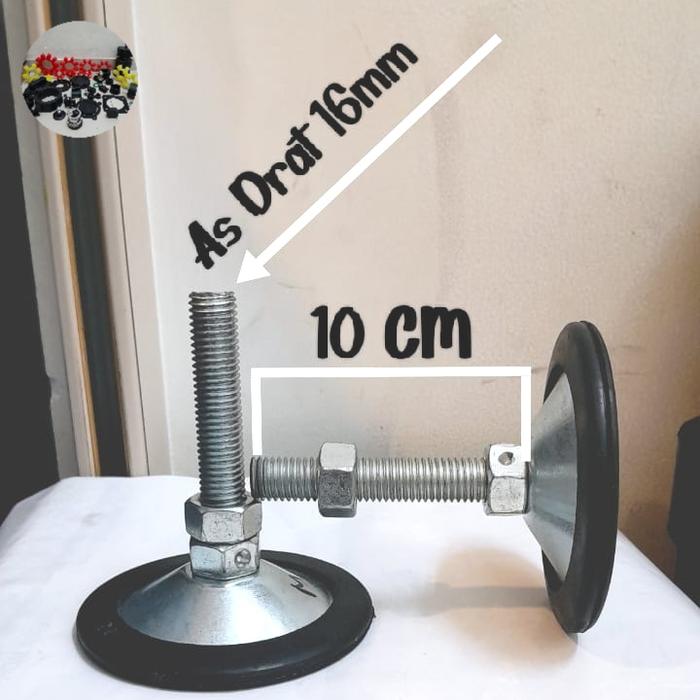 Jual 1 Set Kaki Adjuster conveyor M16 + Karet / Foot Adjuster Table M16 ...