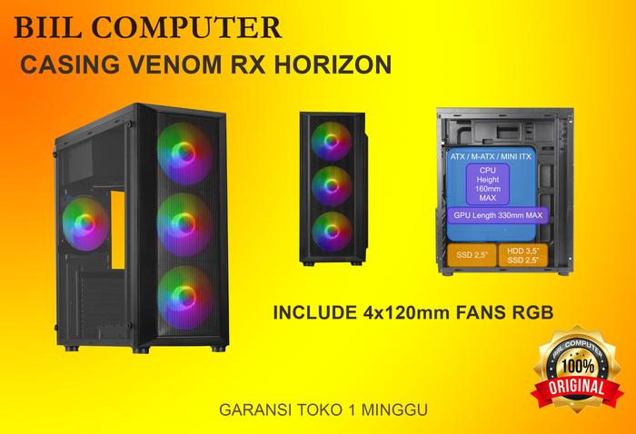 Jual CASING CPU VENOM RX HORIZON - Kota Samarinda - Biil Computer ...