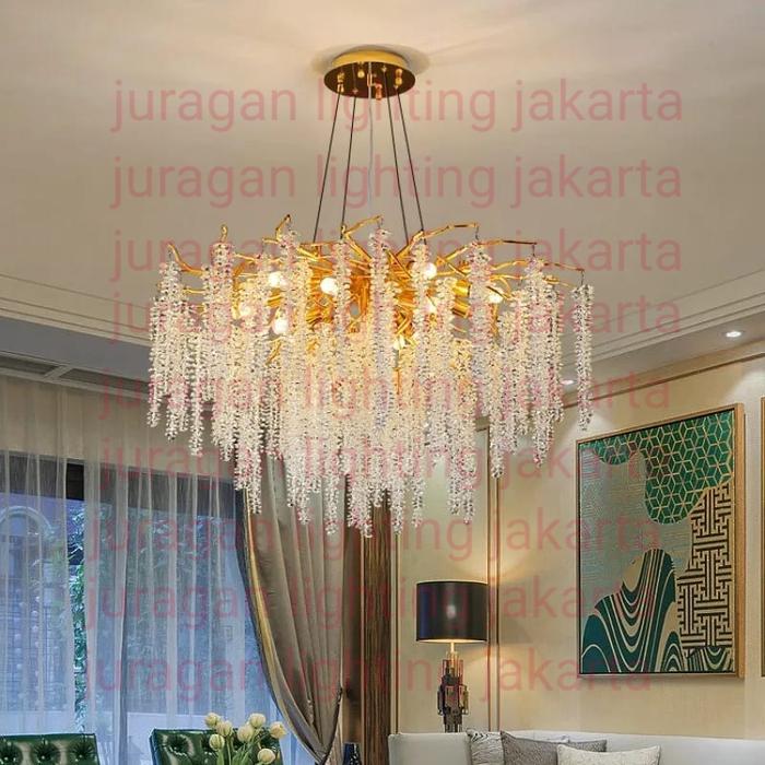 Jual SL80298/600 LAMPU HIAS GANTUNG PLAFON MINIMALIS MEWAH KRISTAL ...