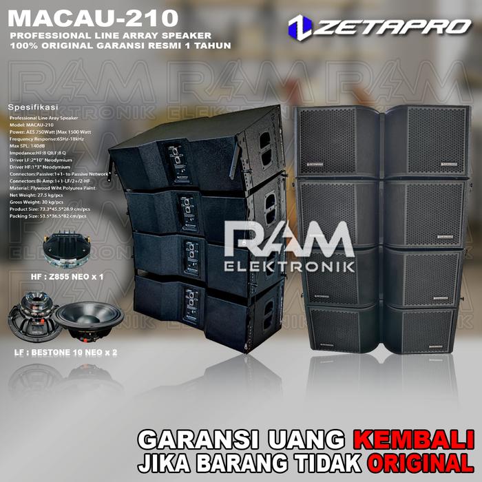 Jual Speaker LineArray Line Array 2 x 10 Inch ZETAPRO MACAU 210 ...