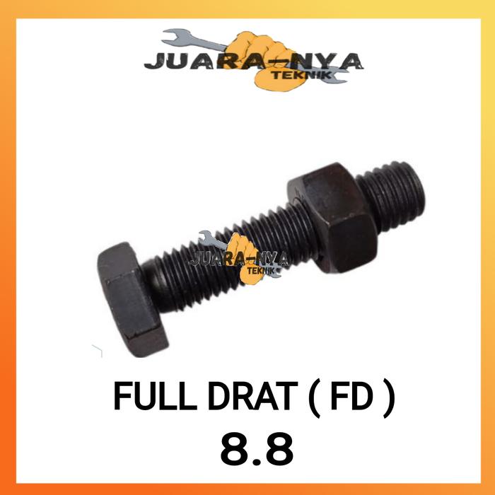 Jual Baut Mur Baja M16 x 70 Full Drat 8.8 ( FD ) 16 x 70mm Full Drat - Kota Bandung - JUARANYA ...