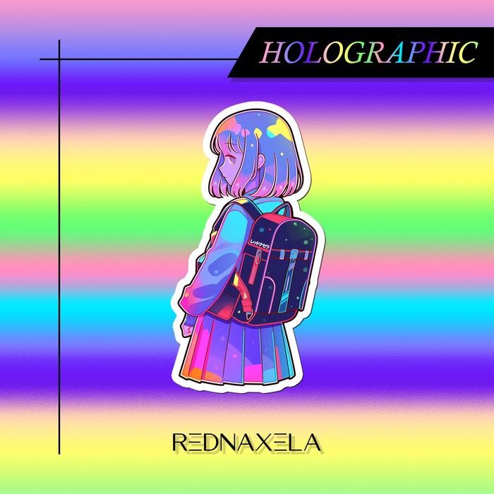 Jual Stiker Vinyl Hologram School Anime Girl Holographic Decorative ...