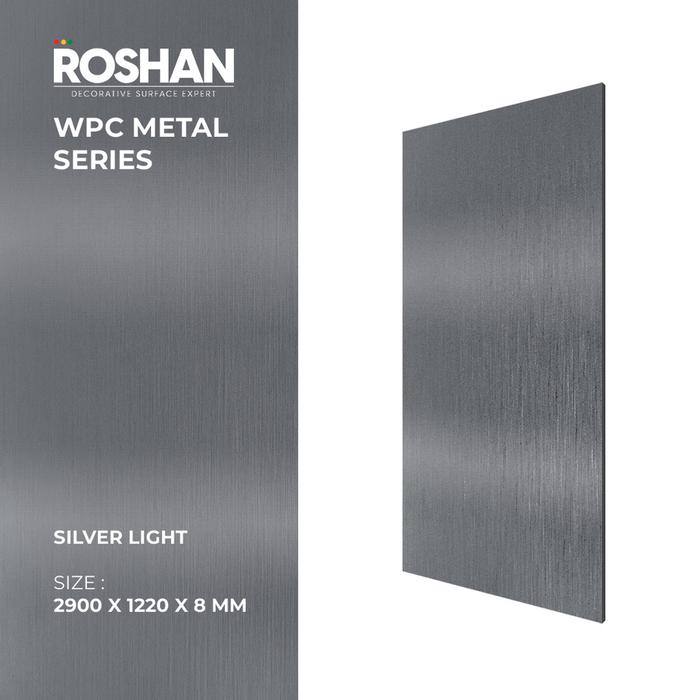 Jual Wall Panel WPC Roshan 2900x1220 Metal Series - Silver Light ...