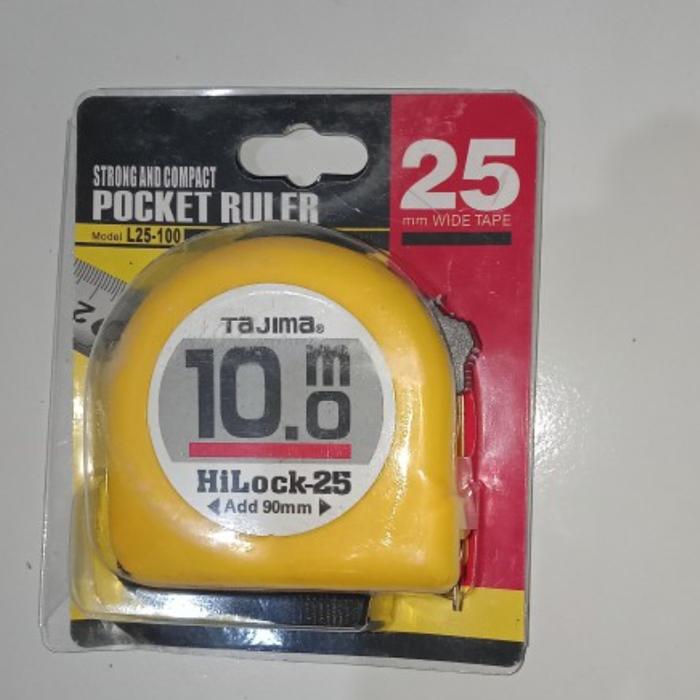 Jual Meteran Tajima 10 meter Hi Lock Kuning Measuring Tape Japan 10m 10 ...