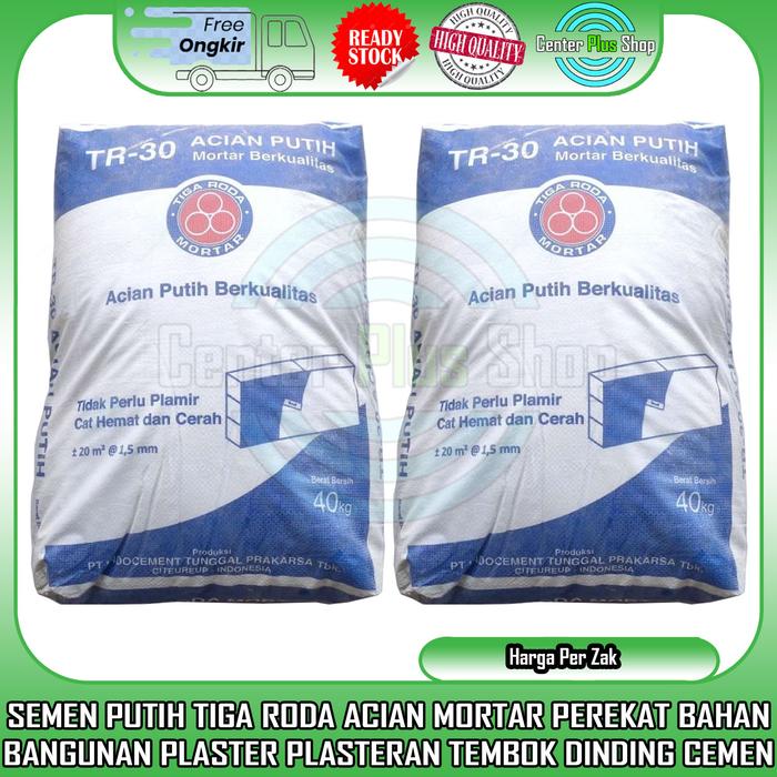 Jual [Instant] Tiga Roda Tr 30 Acian Mortar Semen Putih Cemen White ...