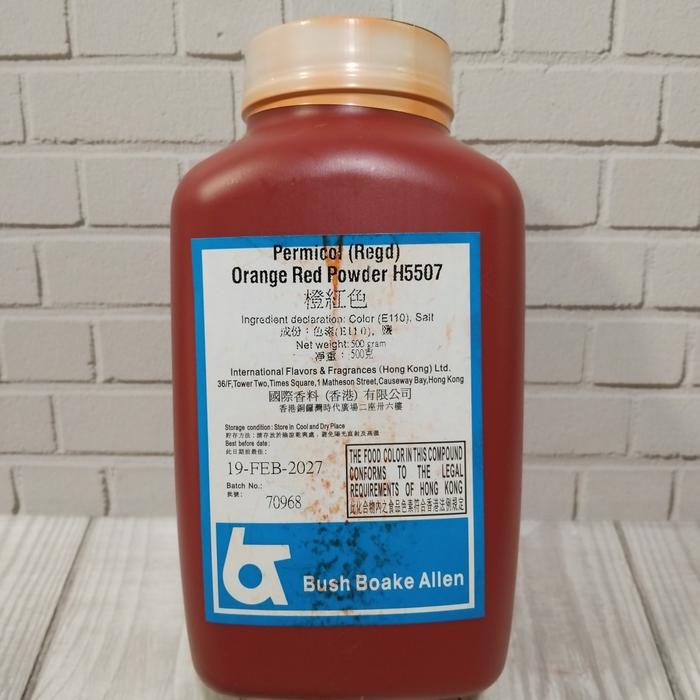 Jual bush boake allen pewarna makanan orange red powder H5507 ( 500 GR ...