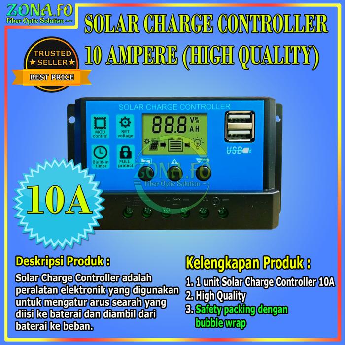 Promo Solar Charge Controller 10A 20A 30A 50A Cell PWM Pengisi Daya Surya 12V / Solar Panel ...