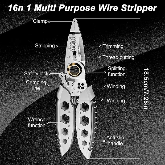 Promo Tang Dekrustasi 16 In 1 Kupas Potong Lilit Belah Crimping Skun ...