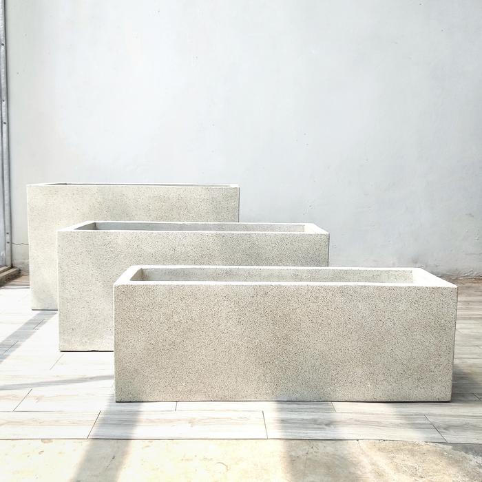 Jual POT TERRAZZO PANJANG PUTIH | Pot Tanaman - Pot Terrazo - Pot ...