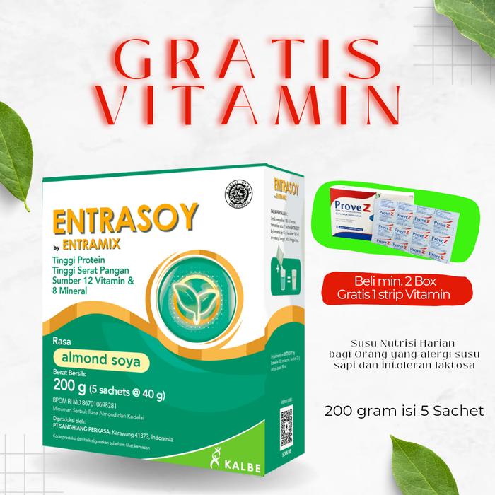 Jual Susu Soya Entrasoy 200 Gram Susu Nutrisi Spesifik Kalbe - Kota ...
