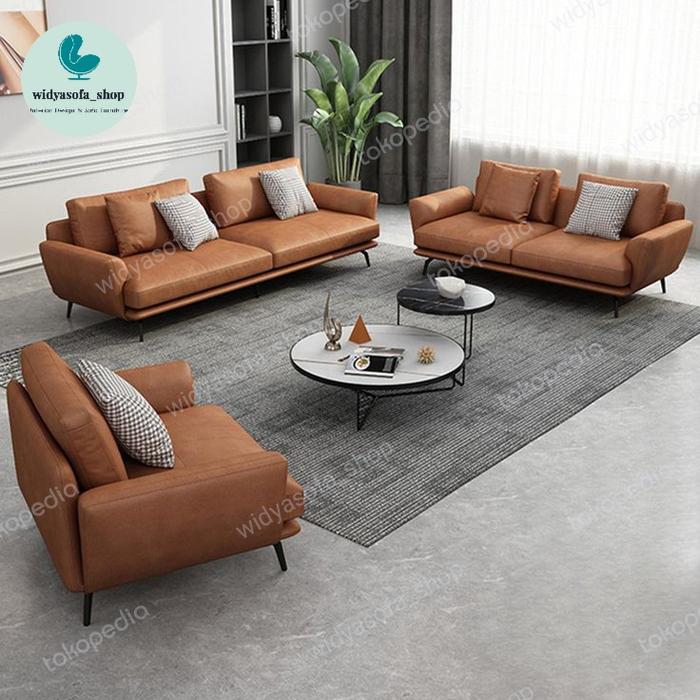 Jual Kursi Sofa Retro 321 Seater / Sofa Kulit Sintetis Premium Anti Air ...