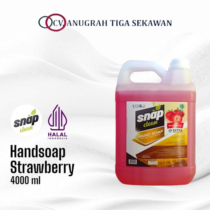 Jual snap clean sabun cuci tangan hand soap 4L keluar kota - Strawberry ...