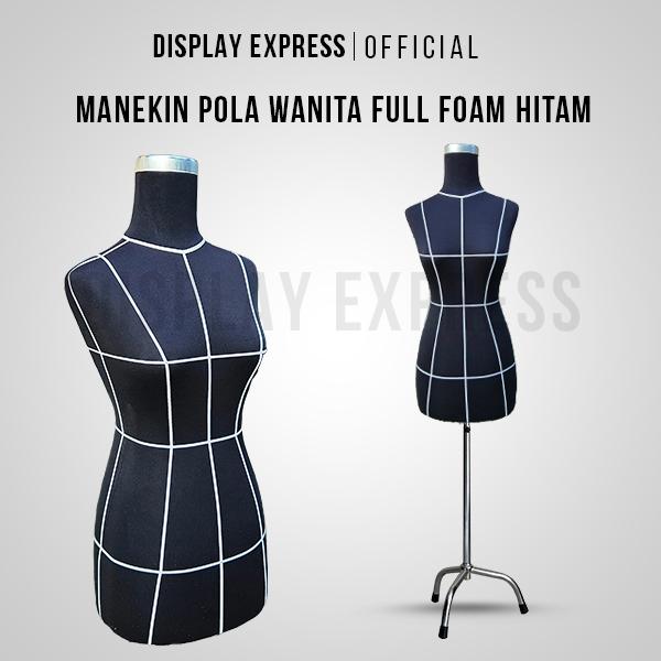 Promo Manekin Draping / Patung POLA Wanita HITAM Full Foam Tusuk LURUS ...