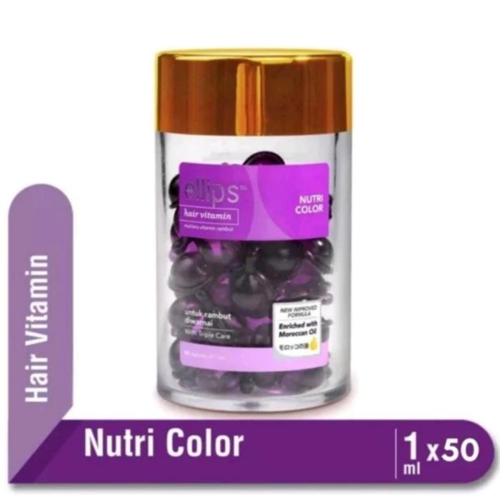 Jual ELLIPS HAIR VITAMIN RAMBUT BOTOL ISI 50 CAPSULE Treatment - Ungu ...