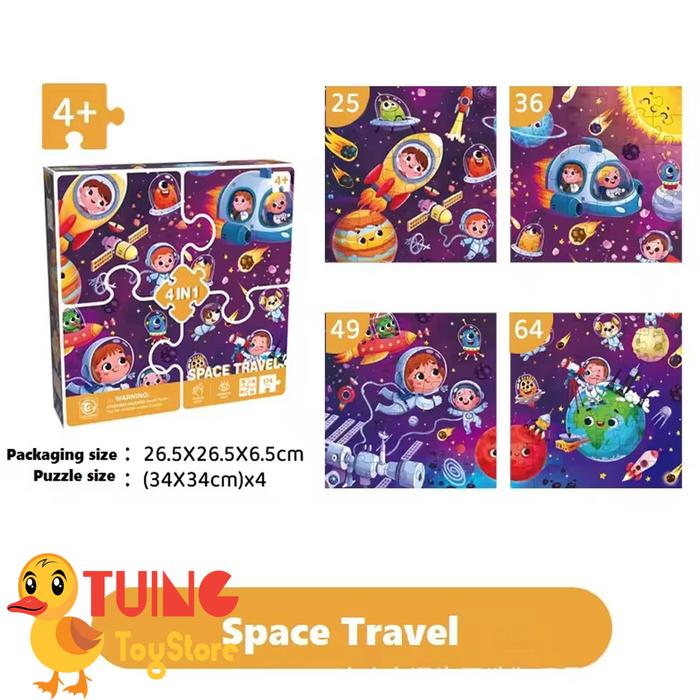 Promo Mainan Puzzle Edukasi Anak | Jigsaw Puzzle 4 in 1 Space Travel ...